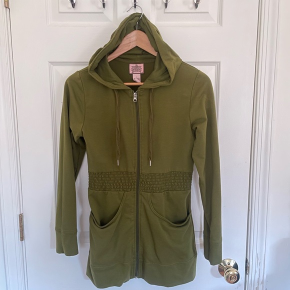 Juicy Couture | Sweaters | Y2k Juicy Couture Verdun Moss Hooded Cinch ...